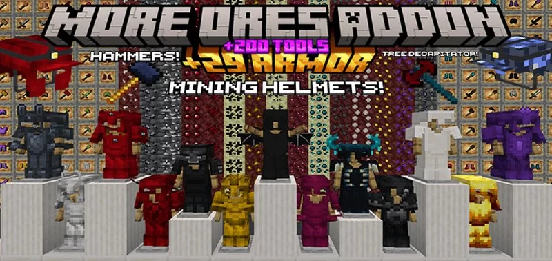 More Ores mod for Minecraft Bedrock 1.21.31